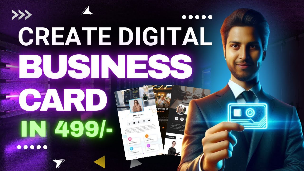 How to Create a Digital Business Card | Mini Website @499 - YouTube
