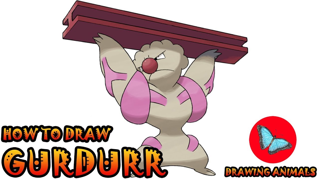 How To Draw Gurdurr Pokemon | Drawing Animals - YouTube