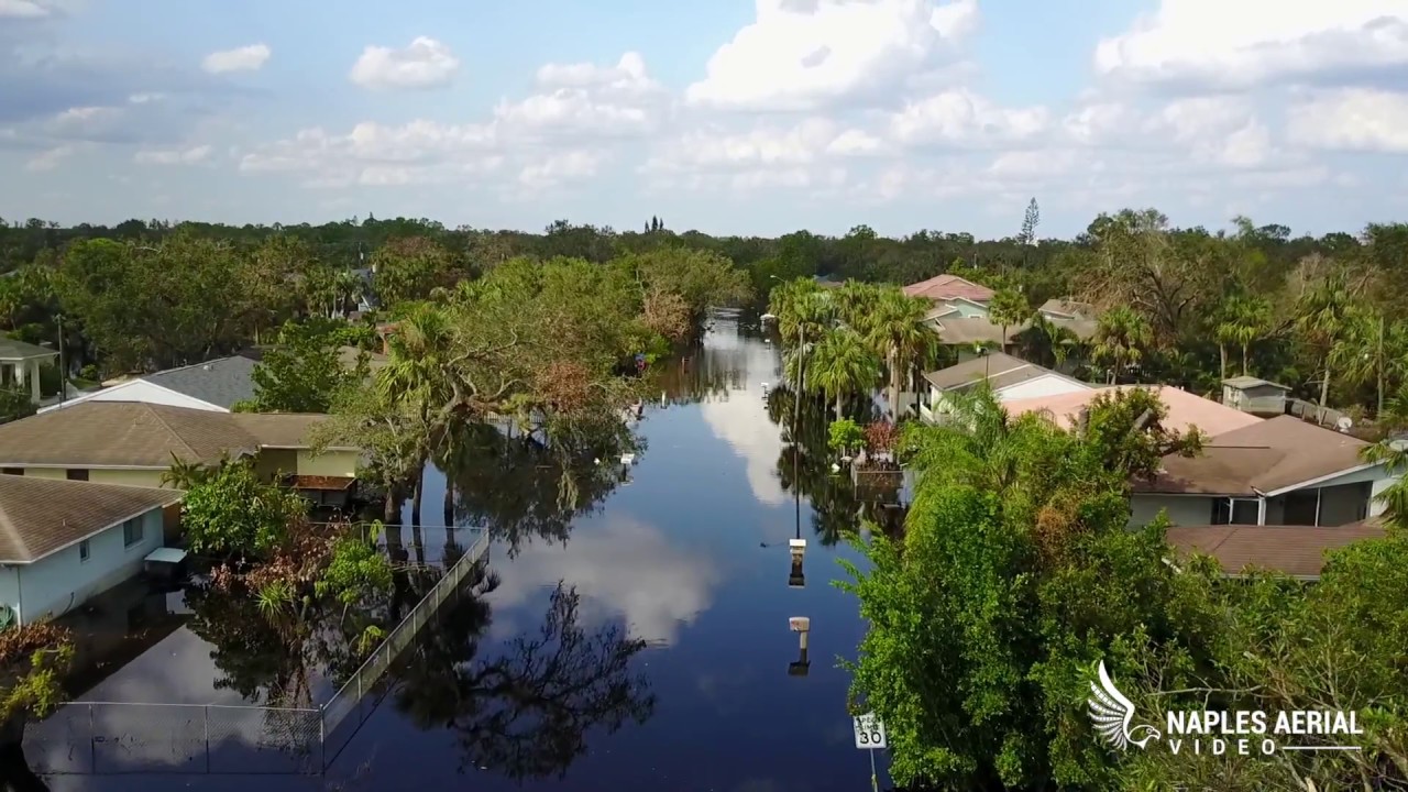 Drone footage of Hurricane Irma Flooding, Bonita Springs, Florida - YouTube