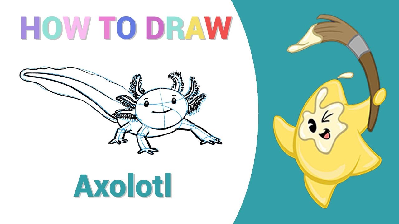 Step-by-Step Guide: How to Draw a Realistic Axolotl (Easy steps using ...