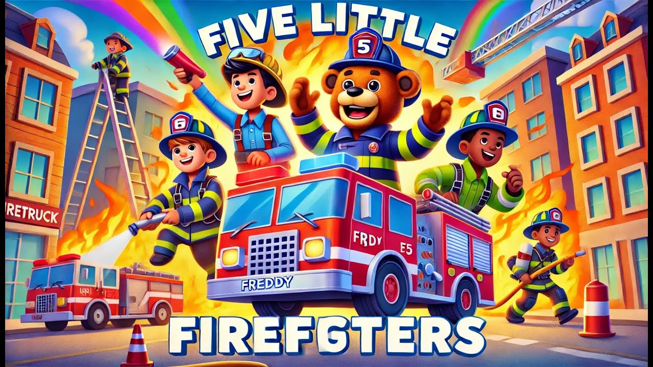 Freddy The Firetruck Songs-**Five Little Firefighters**🚒🚨 - YouTube