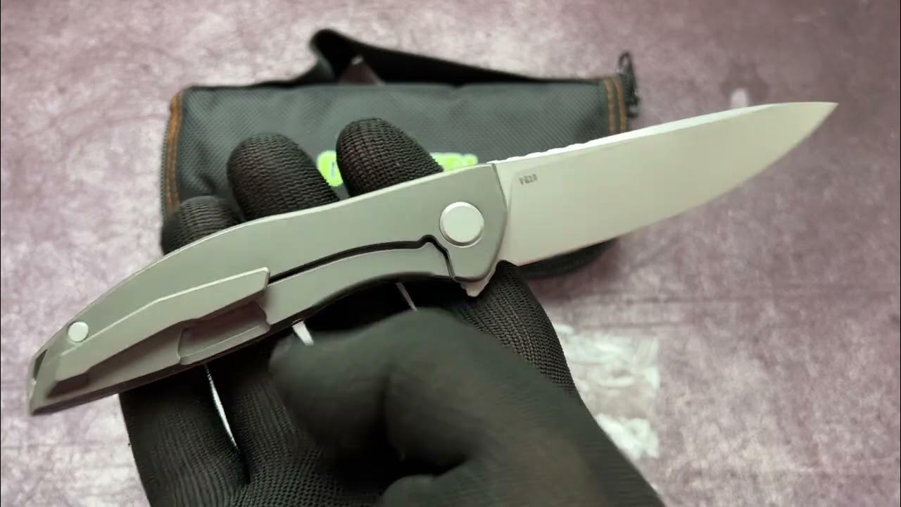 Knife Green Thorn Neon Zero nudist VG10. - YouTube