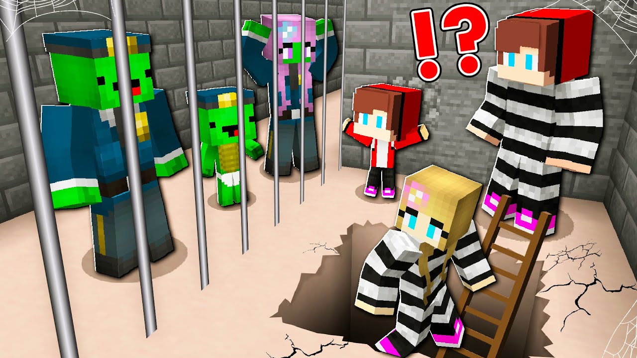How JJ Family ESCAPE From PRISON ? Mikey Family Became POLICE ! - Minecraft (Maizen) - YouTube