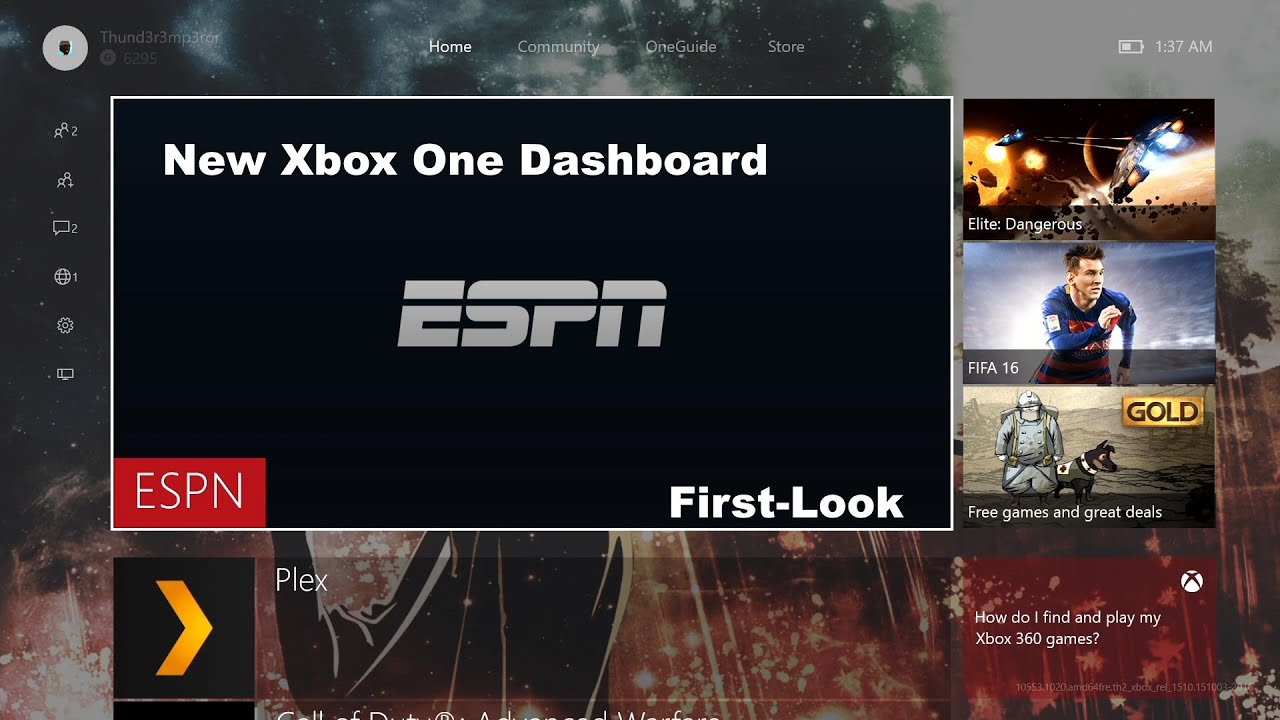 New Xbox One Dashboard with Windows 10 First-Look - YouTube