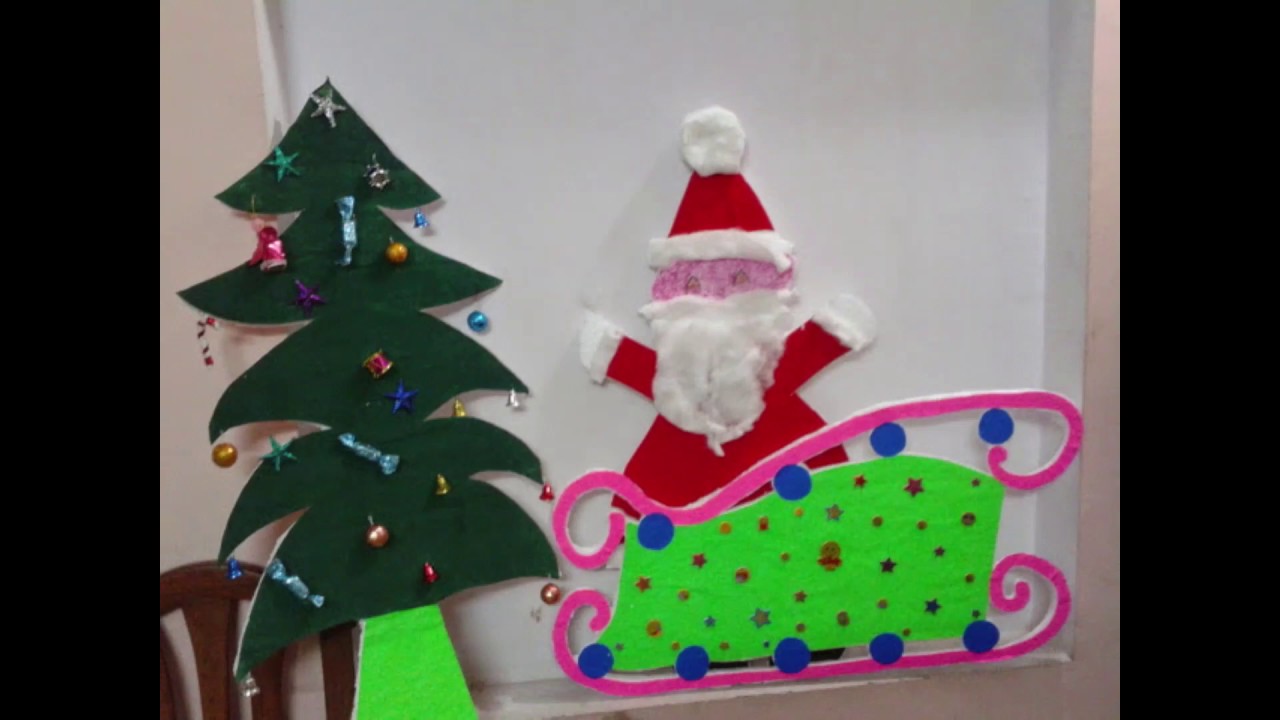 DIY SANTA WITH CHRISTMAS TREE AND SLEDGE santa - YouTube