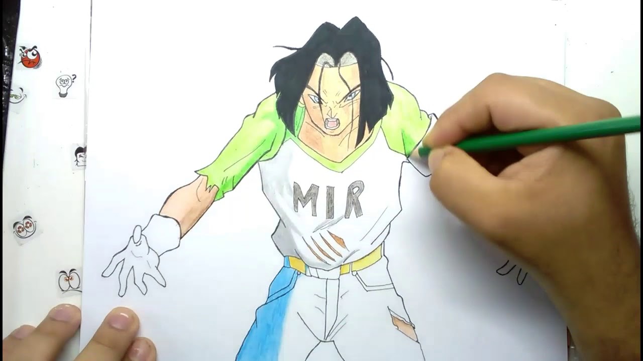 Dibujando a Androide número 17 - Dibujo a petición de un suscriptor ...
