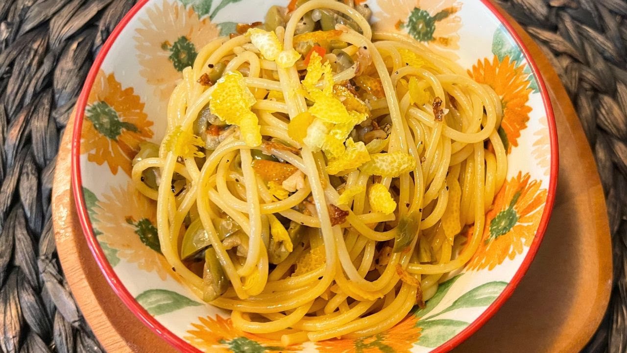 DIRTY MARTINI PASTA - MINUS THE ALCOHOL | PASTA, OLIVES, LEMON 🍋 - YouTube
