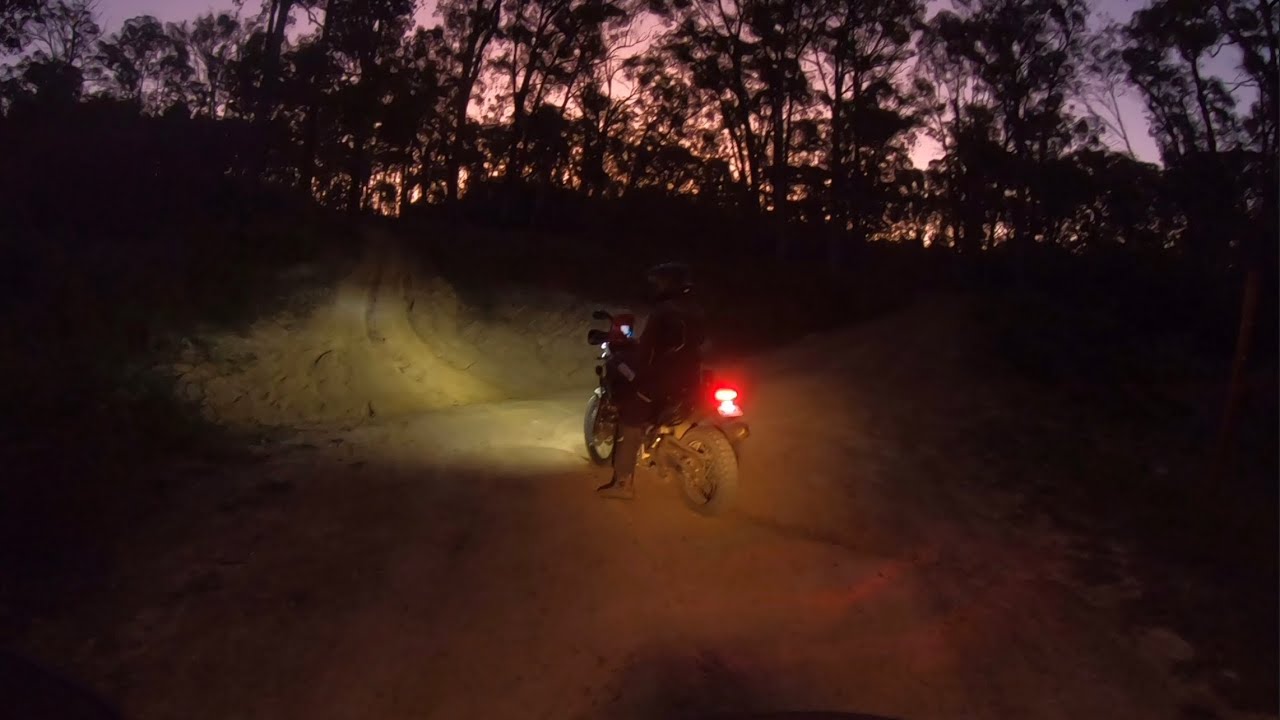 Good to have spotlights when your ride ends in the dark - YouTube