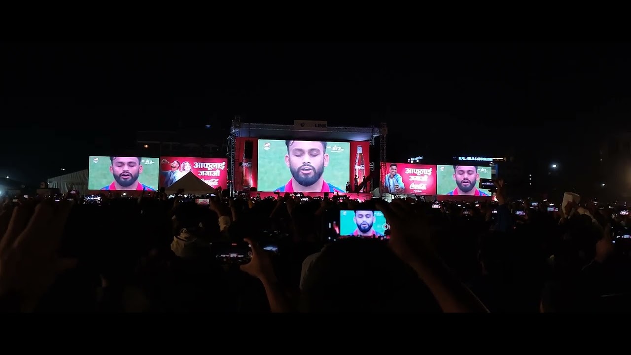 Nepal cricket world cup match live screening at Tundikhel, Kathmandu ...