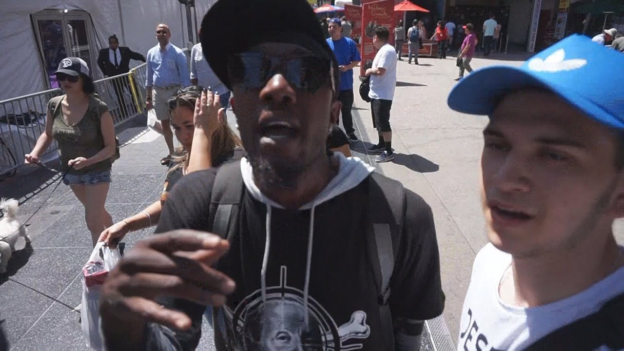 Asking rappers to rap on Hollywood Walk of Fame - YouTube