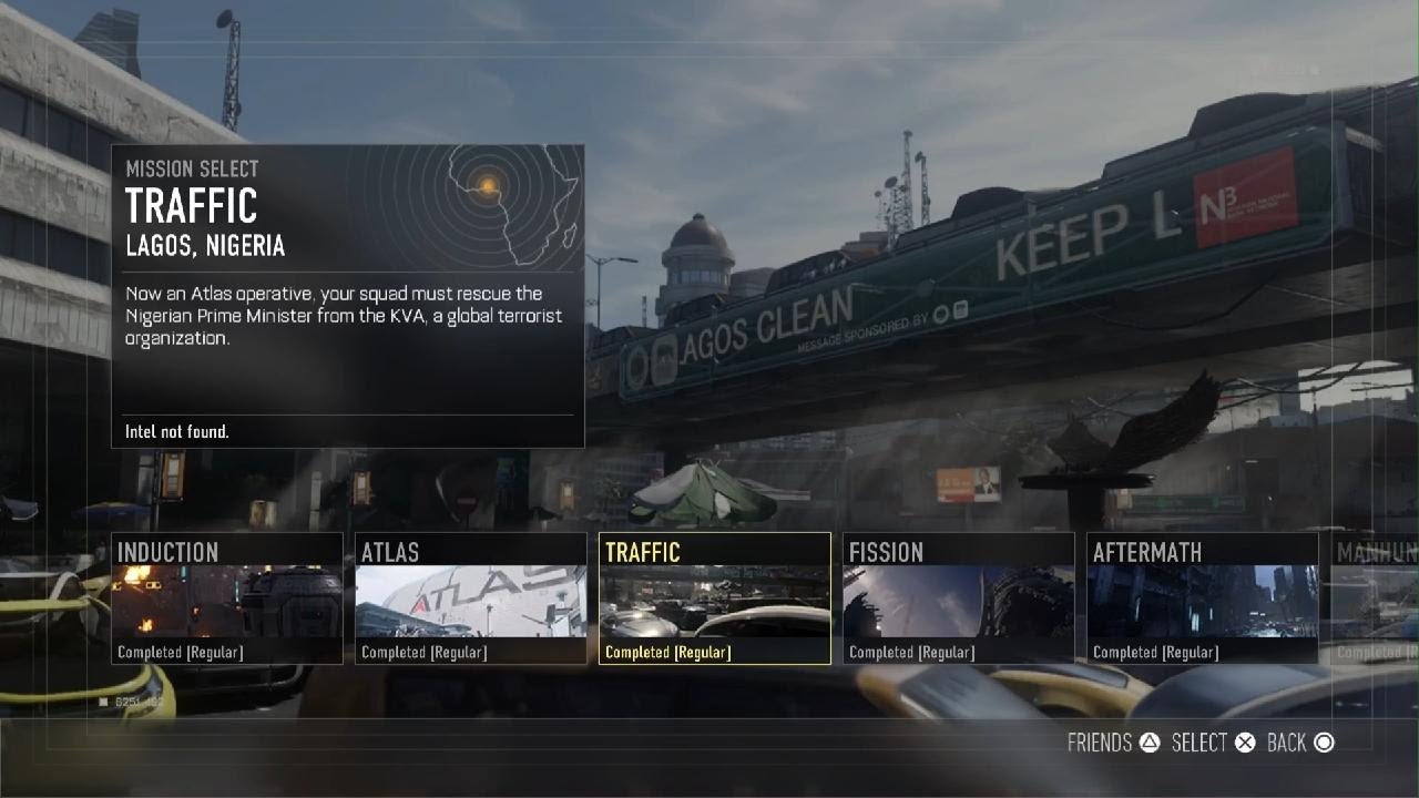 Call of Duty: Advanced Warfare Mission Select - YouTube