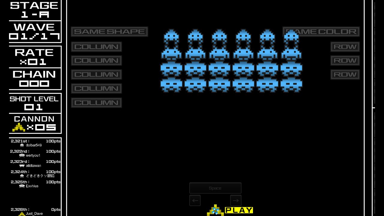 Space Invaders Extreme Level 1-A - YouTube
