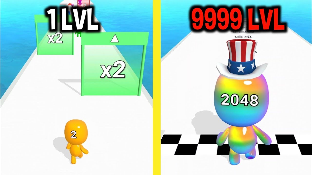 MAX LEVEL in Man Runner 2048 Game - YouTube