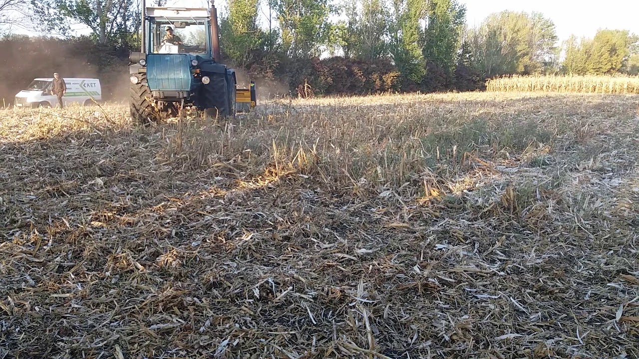 Т-150 с мульчирователем ( измельчители ) MUTHING - YouTube