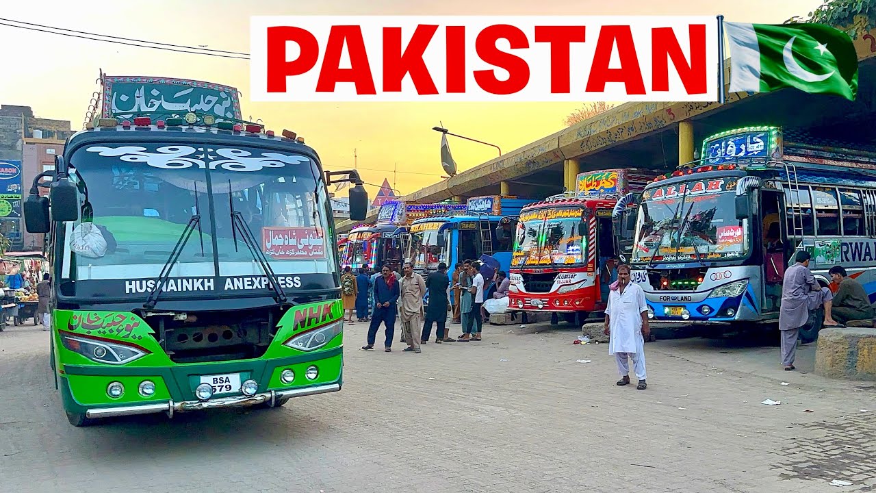 LAHORE, PAKISTAN BUS STAND STREET WALK | REAL PAKISTANI DAILY LIFE ...