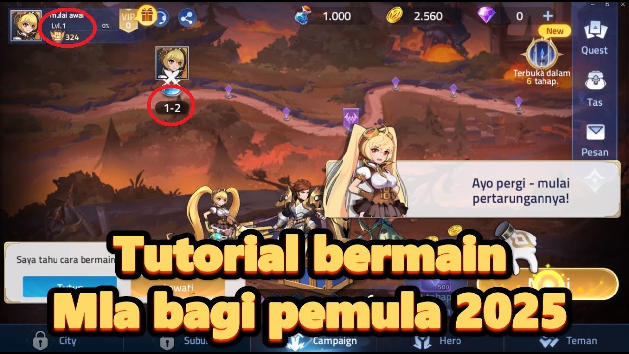 Tutorial bermain mla bagi pemula di hari pertama - turorial pemula 2025 - Mobile legends ...