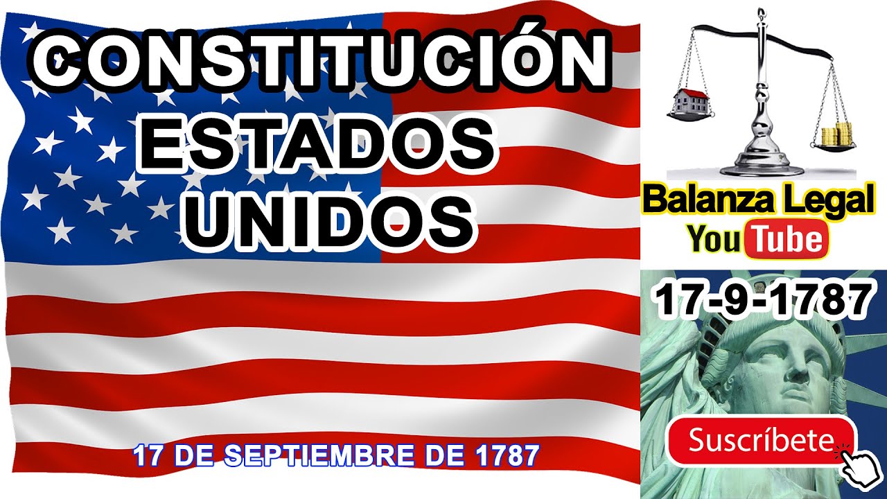 CONSTITUCIÓN de Estados Unidos de América 1787 en español - YouTube