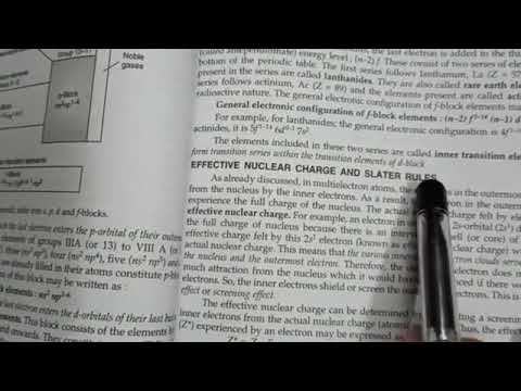 Slater rule and effective nuclear charge - YouTube