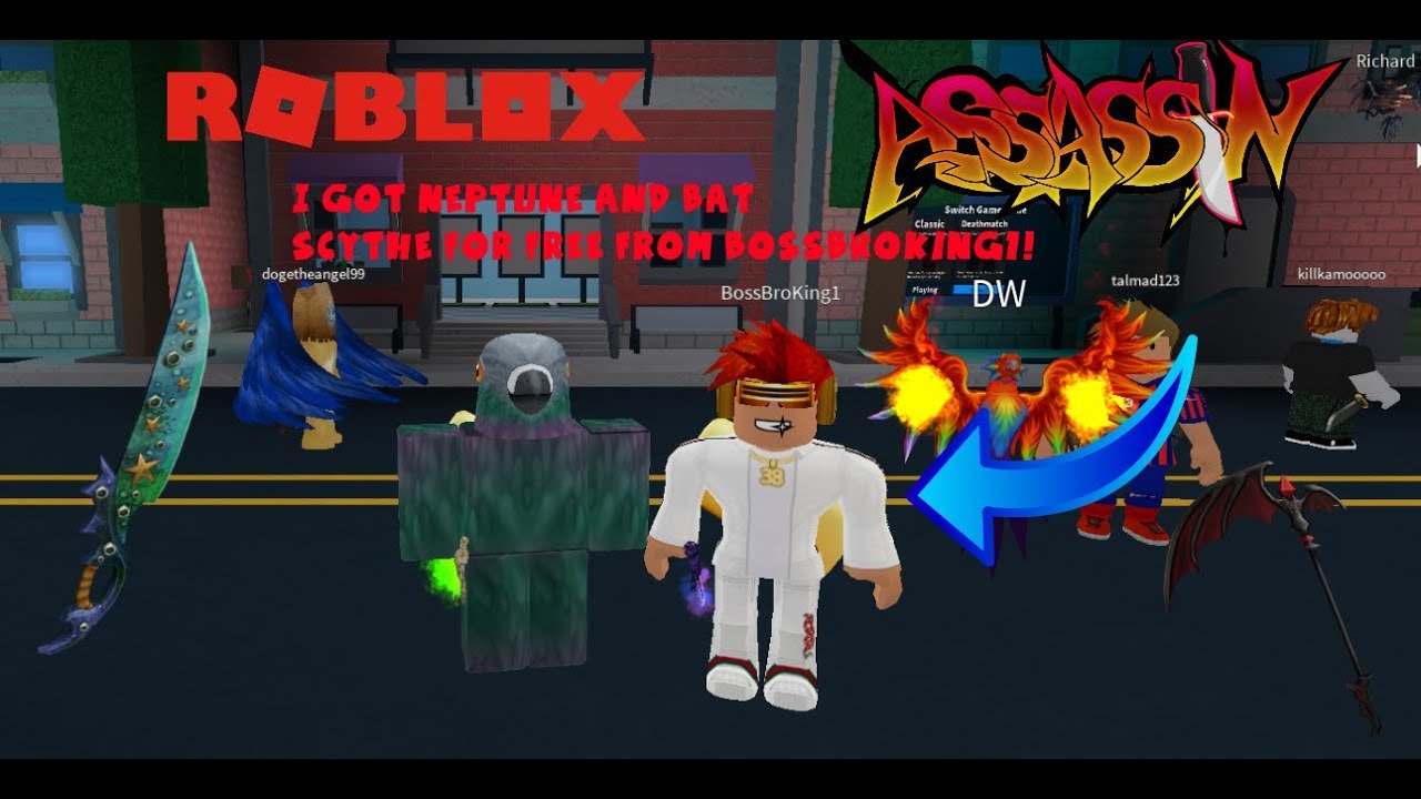 I GOT NEPTUNE AND BAT SCYTHE FOR FREE IN ROBLOX ASSASSIN! (Roblox ...