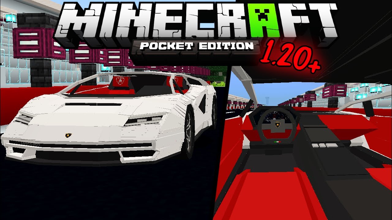 Minecraft PE: Lamborghini Countach LP800-4 Add-On in Minecraft Bedrock ...