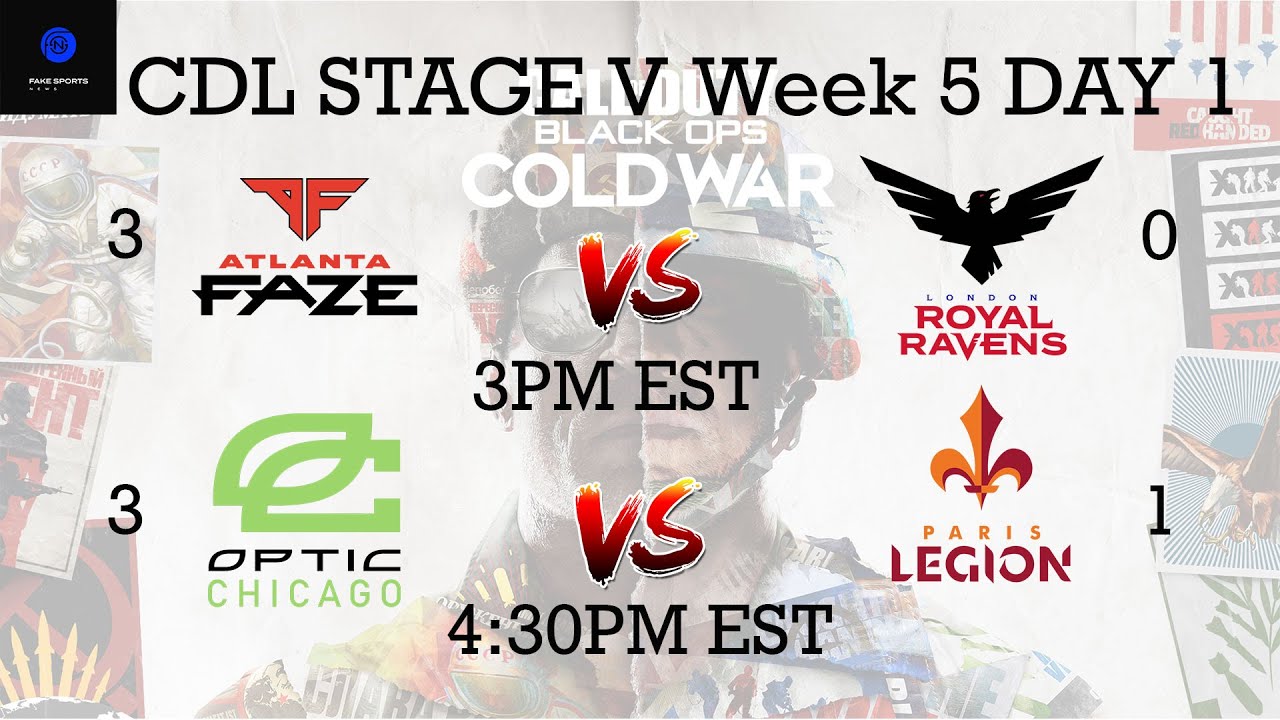 CDL Stage 5 Day 1 Preview - Optic vs Legion - Faze vs Ravens - Call of ...