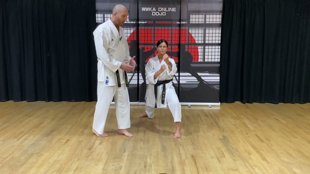WWKA Karate 9th kyu Lesson seven Long Forward stance - YouTube