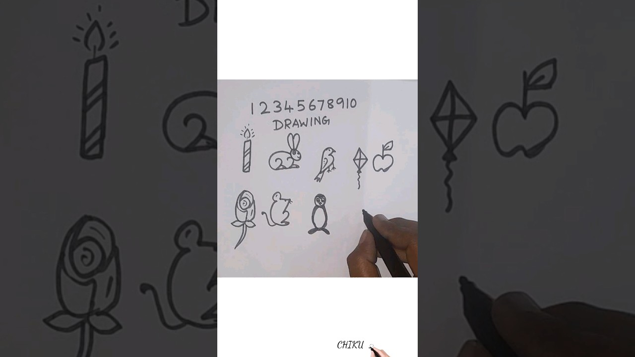 12345678910 Drawing #chikubunty #kidsvideos #kidscolouring #howtodraw ...