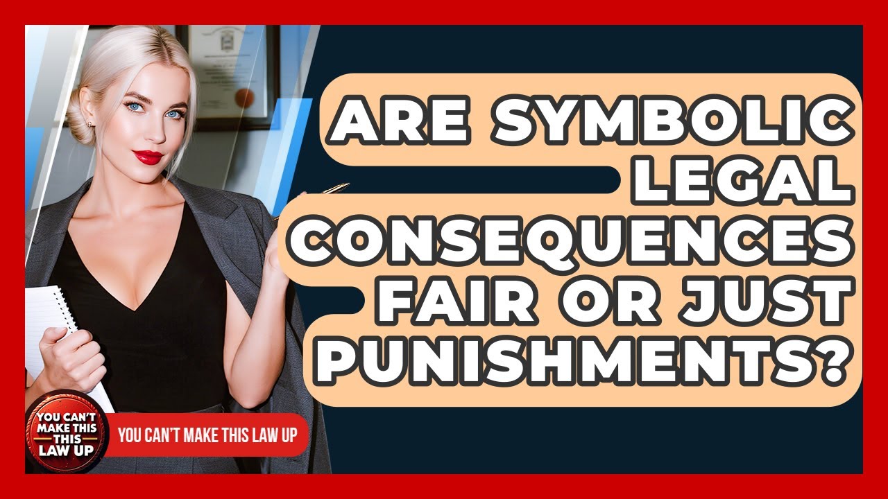 Are Symbolic Legal Consequences Fair Or Just Punishments? - You Cant ...