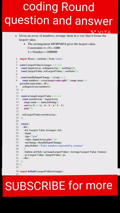 Mnc Company Interview Questions Reactjs Coding Codingprograms Programming Programs Round