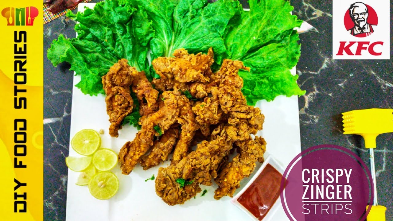 Crispy Zinger Strips||Crispy Chicken Fingers||KFC Chicken Fillets ...