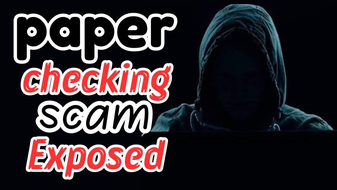 Paper Checking Scam Exposed - YouTube