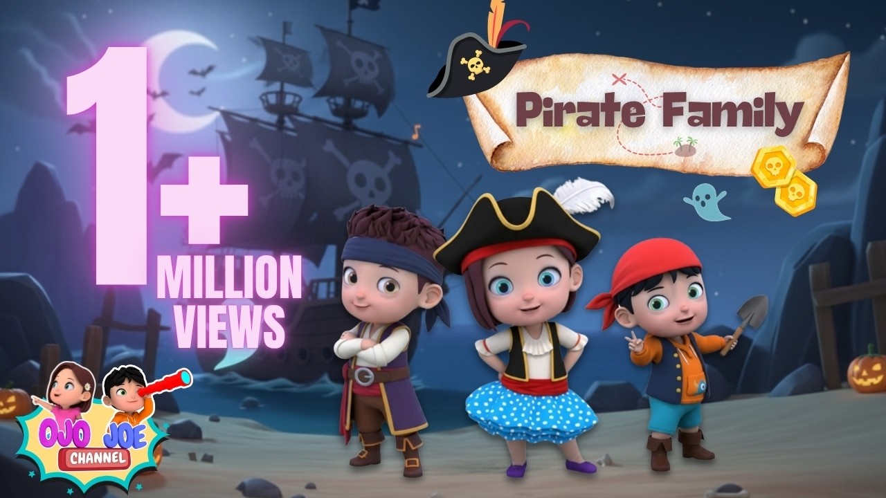 Colorful Pirate Family! 🌈 Fun Learning Song for Kids | Finger Family ...