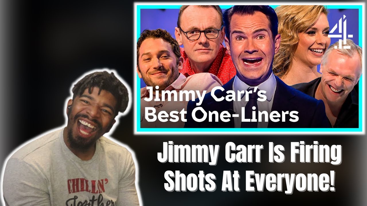 AMERICAN REACTS TO Jimmy Carr Roasts EVERYONE | 8 Out of 10 Cats Does ...