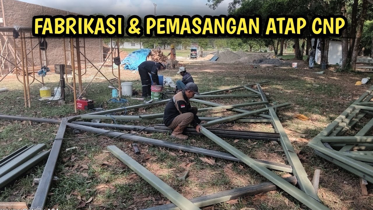 cara buat kuda kuda besi CNP /atap spandek pasir - YouTube
