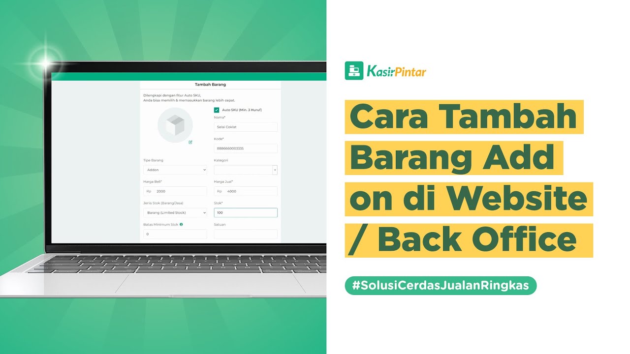 Tutorial Tambah Barang Add on di Website atau Back Office - YouTube