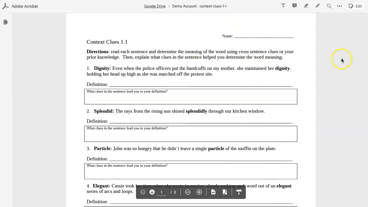 Student- Adobe Acrobat for Google Drive Updated 10/28 - YouTube