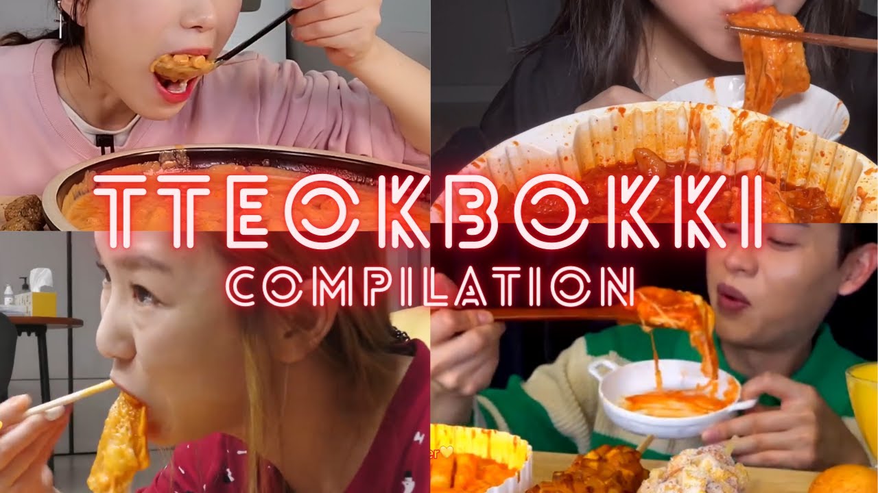 TTEOKBOKKI FISH CAKES 🥘🥢 MUKBANG COMPILATION | ASMR BIG BITES ...