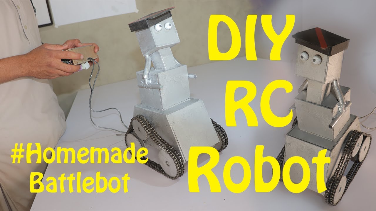Making a simple RC robot | DIY shooting battle-bot| How to make an RC ...