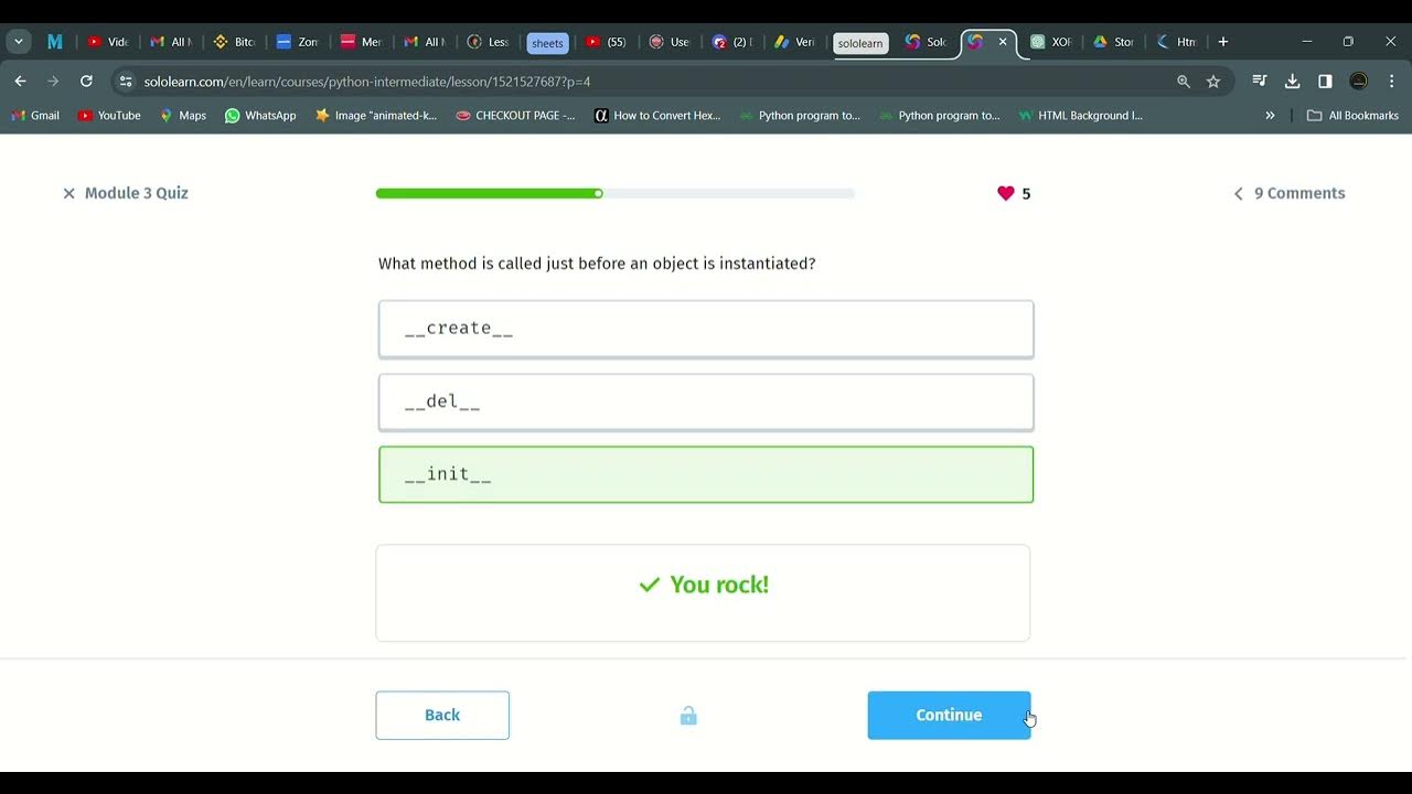 24 Module 3 Quiz | Python Intermediate | Sololearn - YouTube