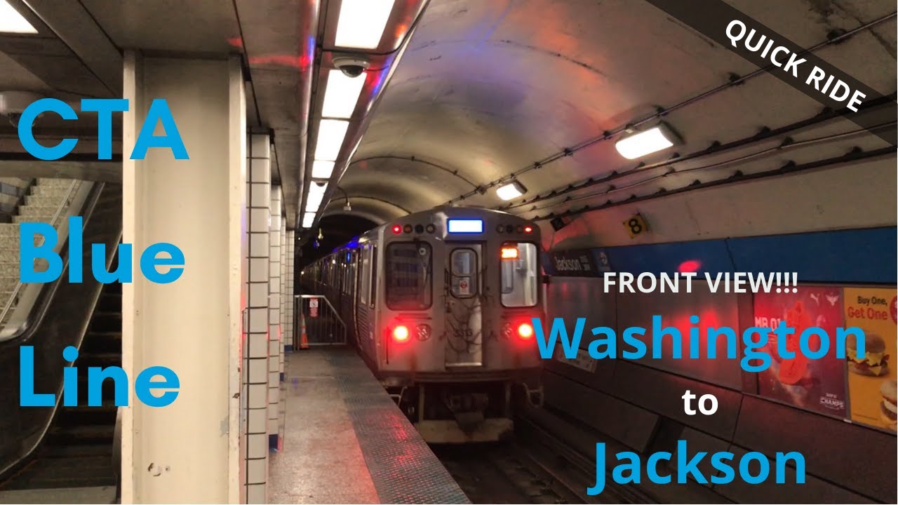 CTA Blue Line - Washington to Jackson (Front view) - YouTube