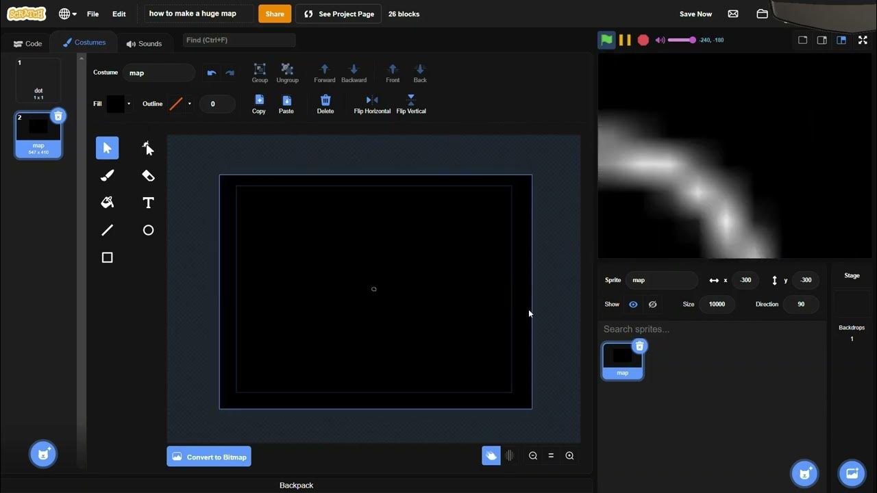 How To Have A Big Map On Scratch - YouTube