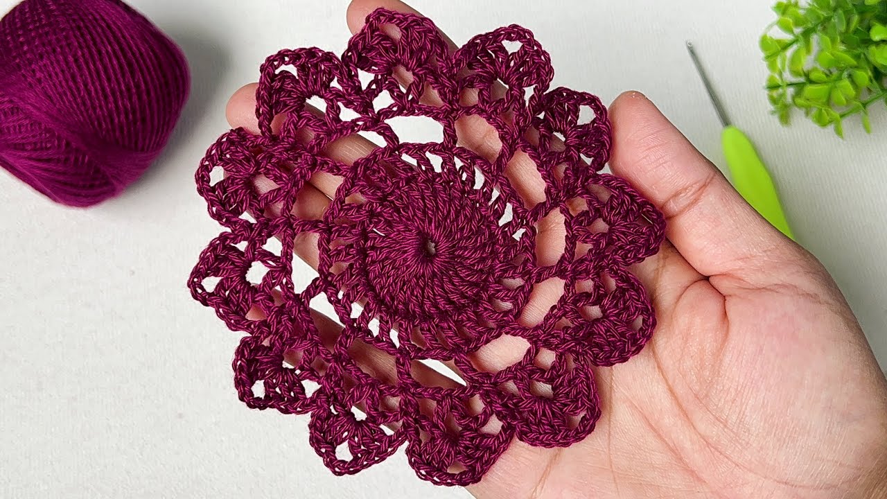 Amazing crochet flower pattern 🤩 - YouTube