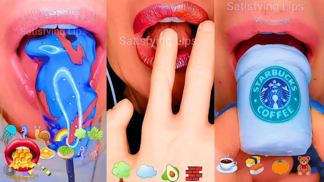 Satisfying ASMR Eating Emoji Food Challenge Compilation Mukbang 먹방 ...