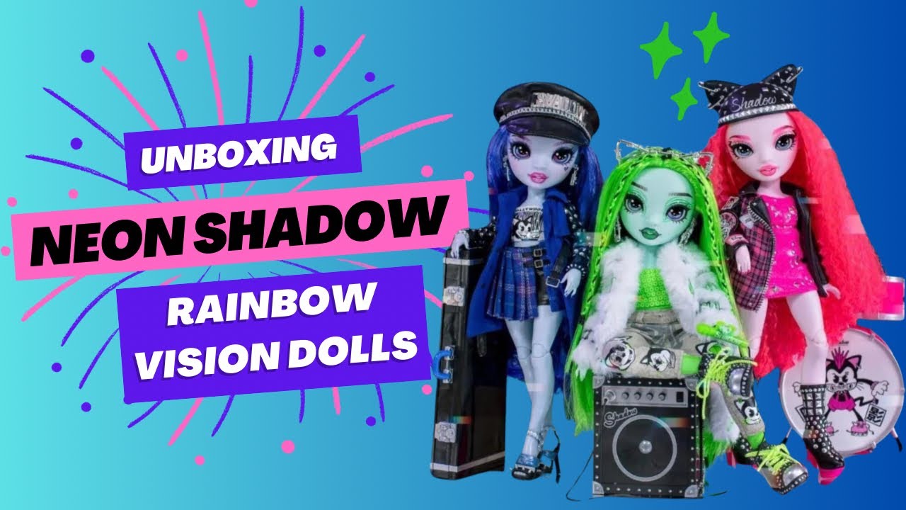 Unboxing Neon Shadow Dolls From Rainbow High Rainbow Vision - YouTube