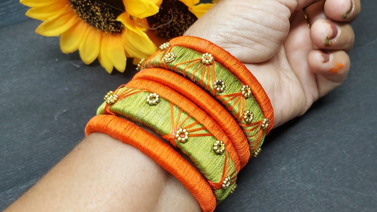 Handmade Silk Thread Bangles ,Beautiful Colorful Traditional Bangles ...