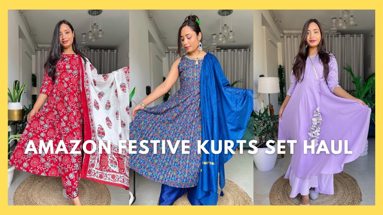 *BEST* AMAZON KURTA SET HAUL | Starting Rs.399 | Diwali Special Kurta ...