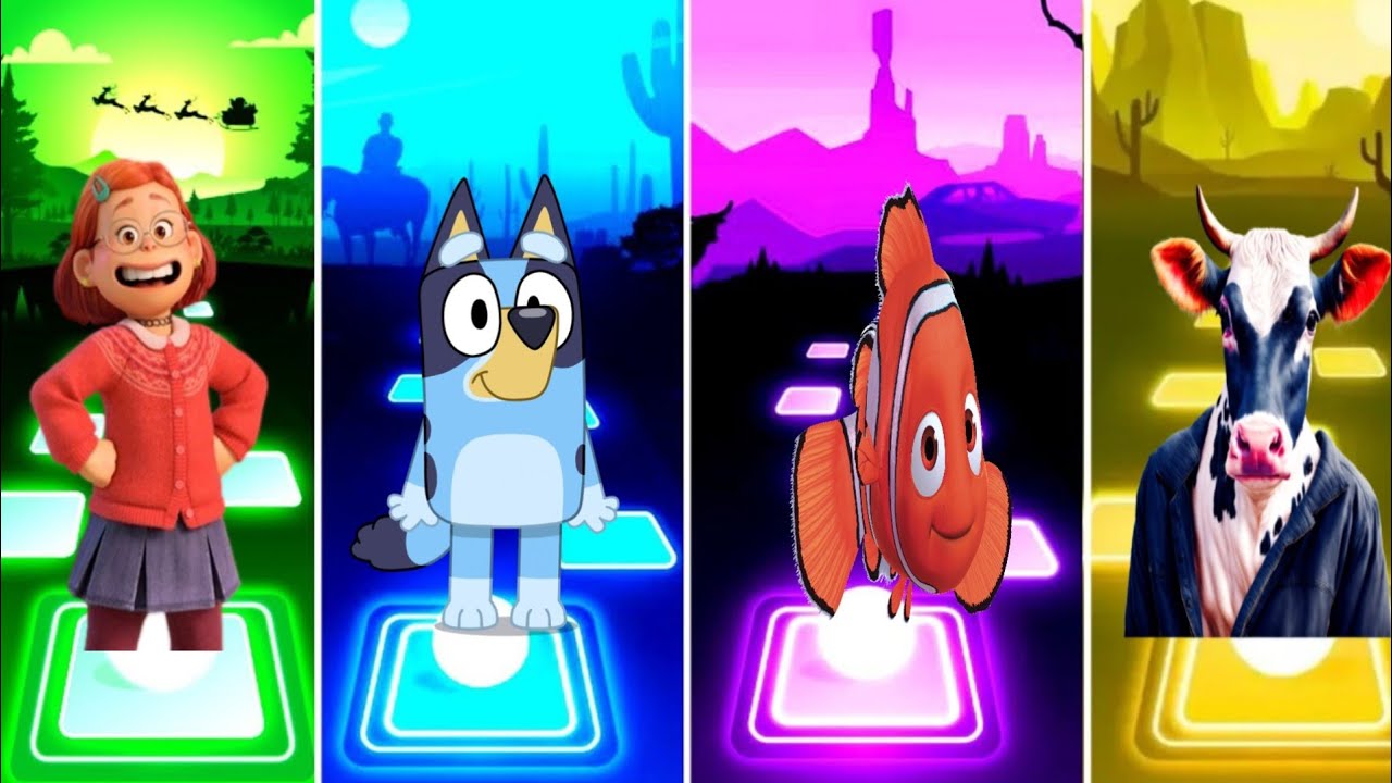 Turning Red🆚Bluey🆚Finding Nemo🆚Funny Cow👑 Who is best?? - YouTube