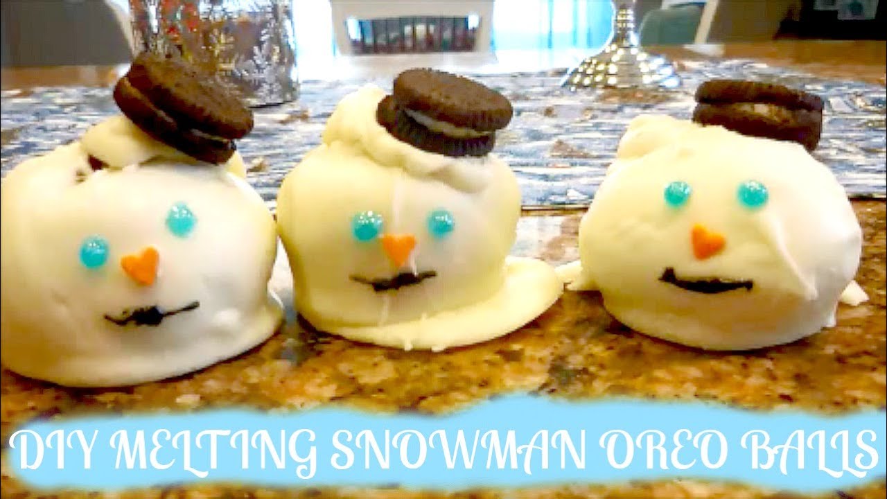 DIY MELTED SNOWMAN OREO BALLS - YouTube