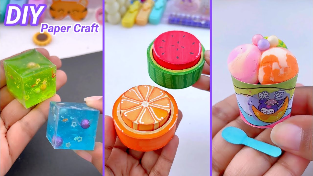 DIY Miniature Crafts Idea / Easy Craft Ideas / school hacks / mini ...