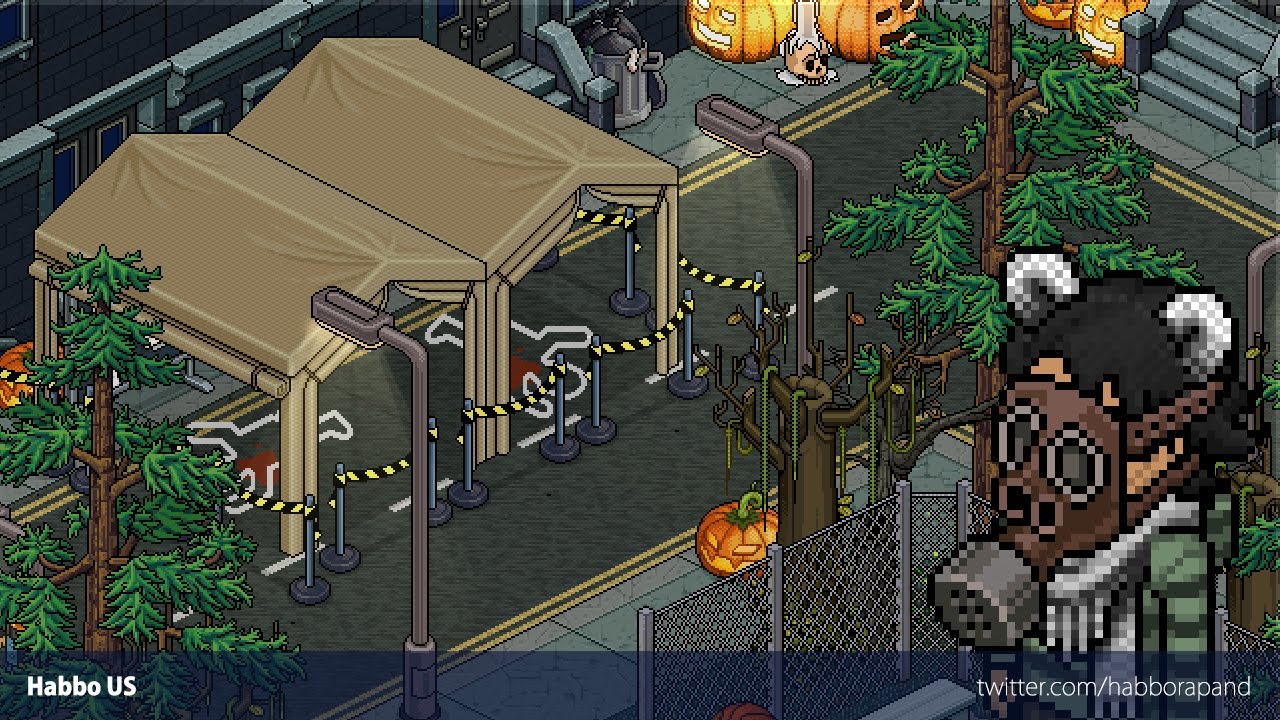 Habbo speedbuild | Halloween Murder Scene - YouTube